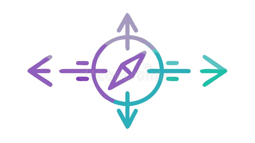Controlled Directional Compass, Left-Right Movement, Vector Design Generative AI Stock Vector ...