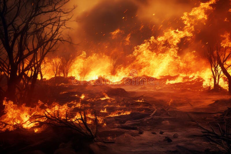 Controlled Fire Burn Background Stock Illustration - Illustration of ...