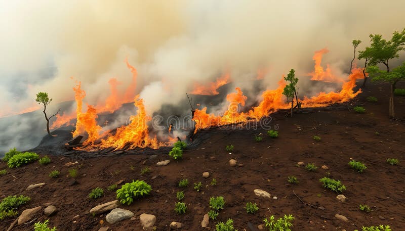 Controlled Fire on Ground Nature Management and Ecological Process ...