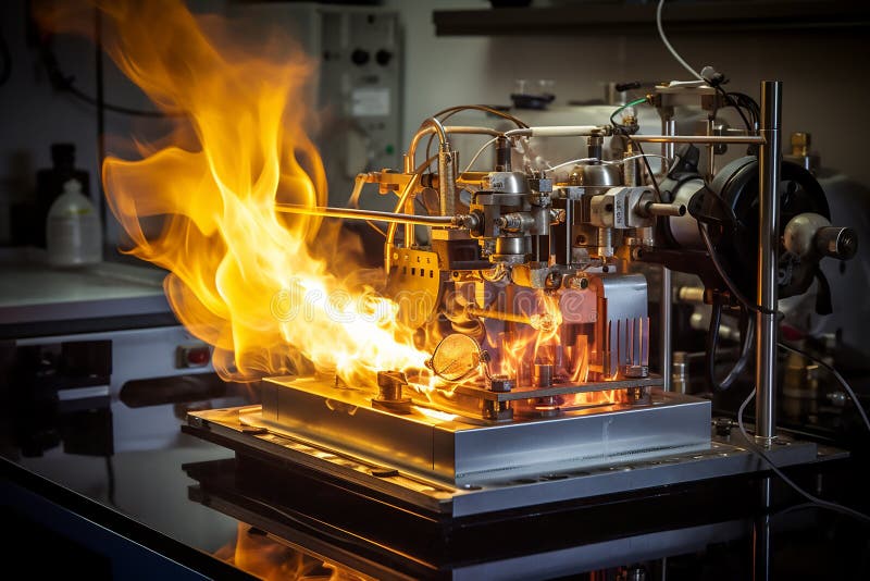 Controlled Flame of a Laboratory Burner Stock Illustration ...