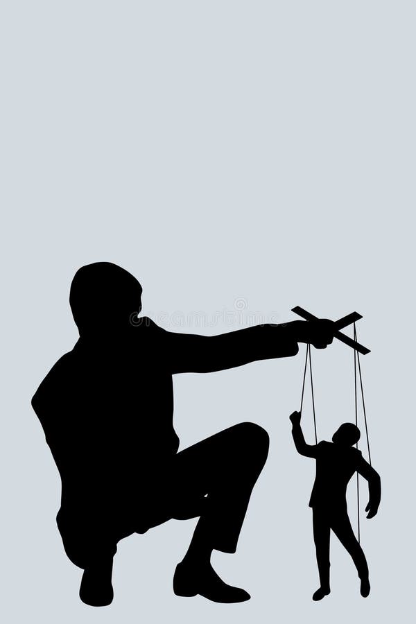 Controlled by someone stock illustration. Illustration of community ...