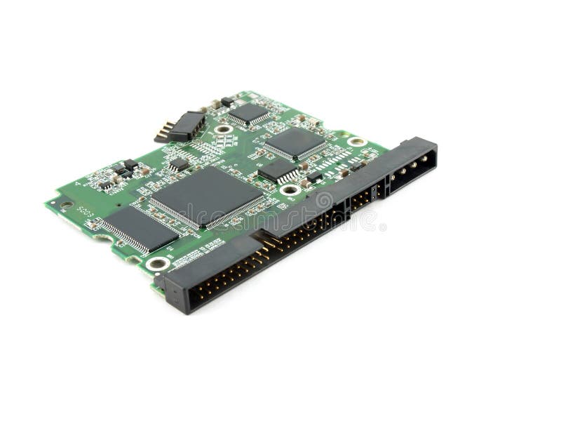Controller Card of Hard Drive Stock Image - Image of electricity, chip ...