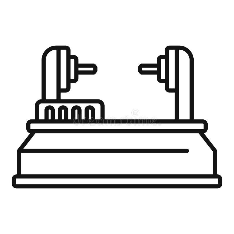 Controller Cnc Machine Icon Outline Vector. Control Production Stock ...