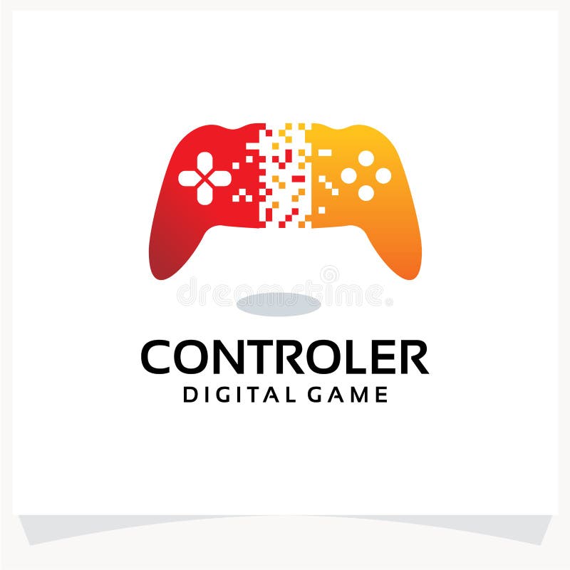 Controller Digital Game Logo Design Template Inspiration Stock Vector ...