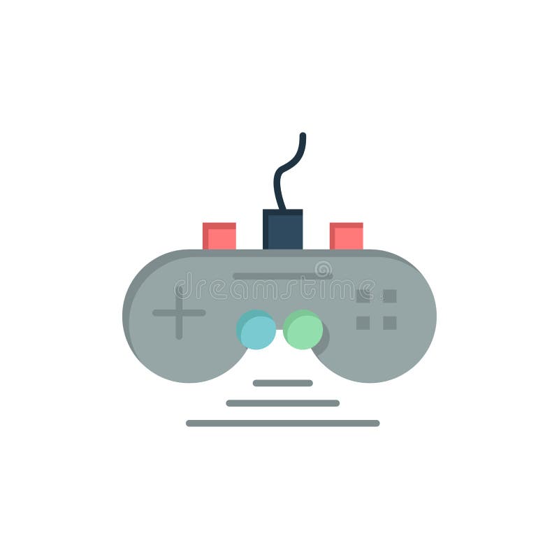 Controller, Game, Game Controller, Gamepad Flat Color Icon. Vector Icon ...