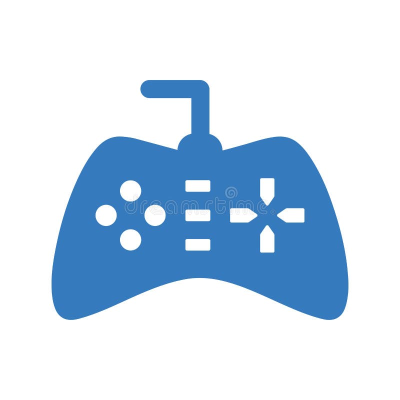 Controller, Game Icon. Blue Color Design Stock Vector - Illustration of ...
