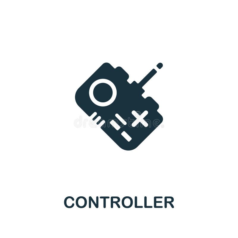Controller Icon. Monochrome Simple Element from Manufacturing ...