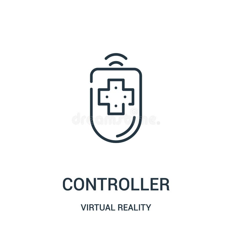 Controller Icon Vector from Virtual Reality Collection. Thin Line ...