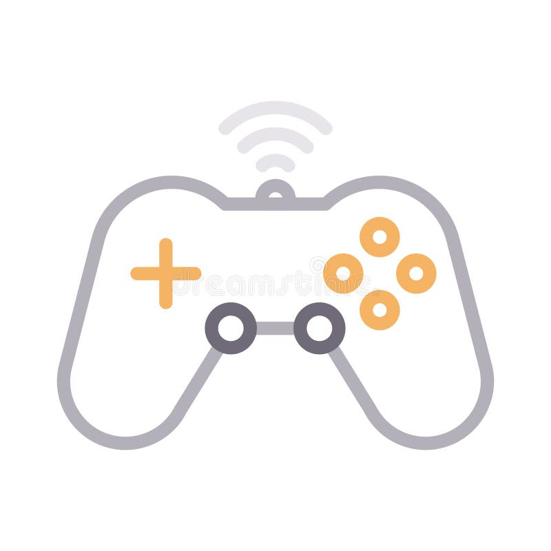 Controller Vector Color Line Icon Stock Illustration - Illustration of ...