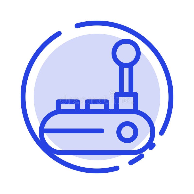 Controller, Joy Pad, Joy Stick, Joy Pad Blue Dotted Line Line Icon ...
