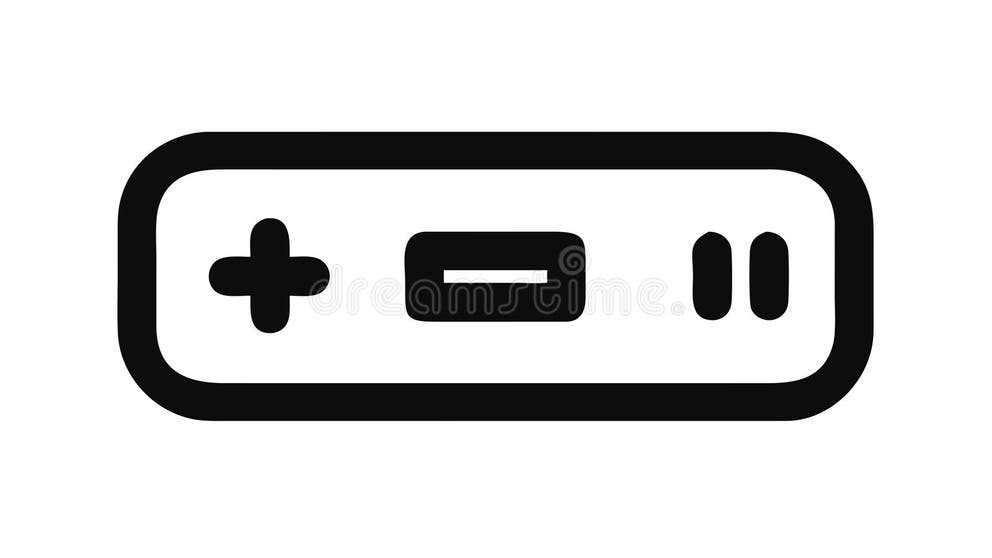 Controller with Plus Minus and Buttons Outline Icon , Vector Design Generative AI Stock Vector ...