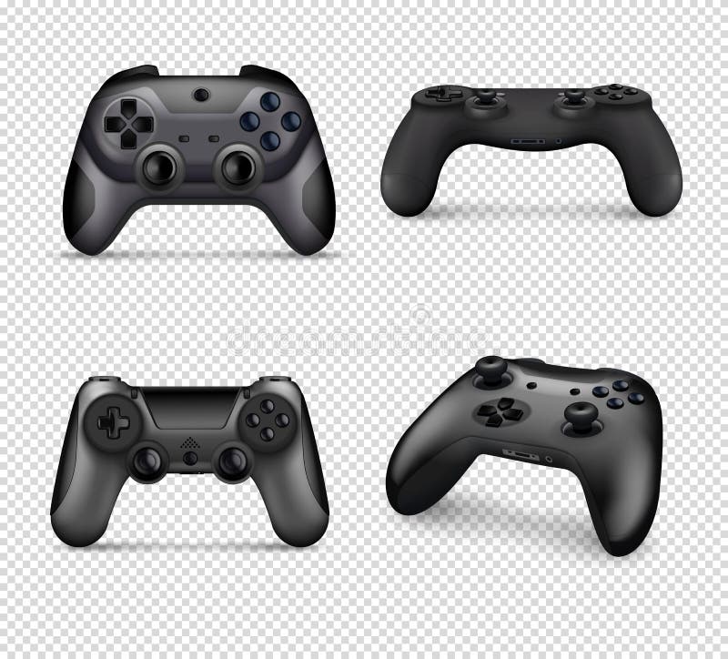 Controller Realistic Monochrome Set Stock Vector - Illustration of ...