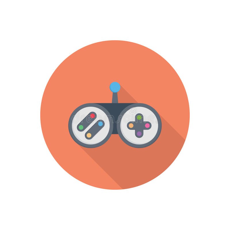 Controller Vector Flat Colour Icon Stock Vector - Illustration of ...