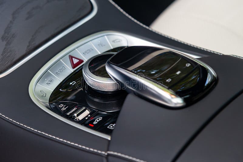 Controllers in a Luxurious Car Stock Image - Image of automobile ...