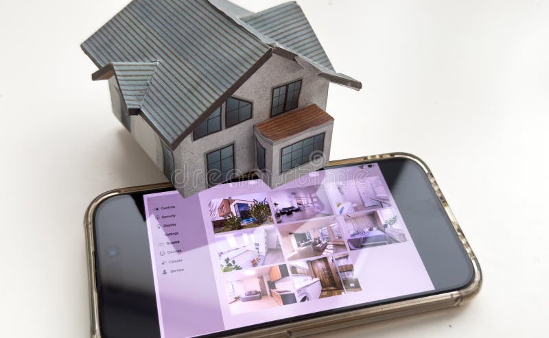 Controlling Home Heating Temperature with a Smart Home, Close-up on ...