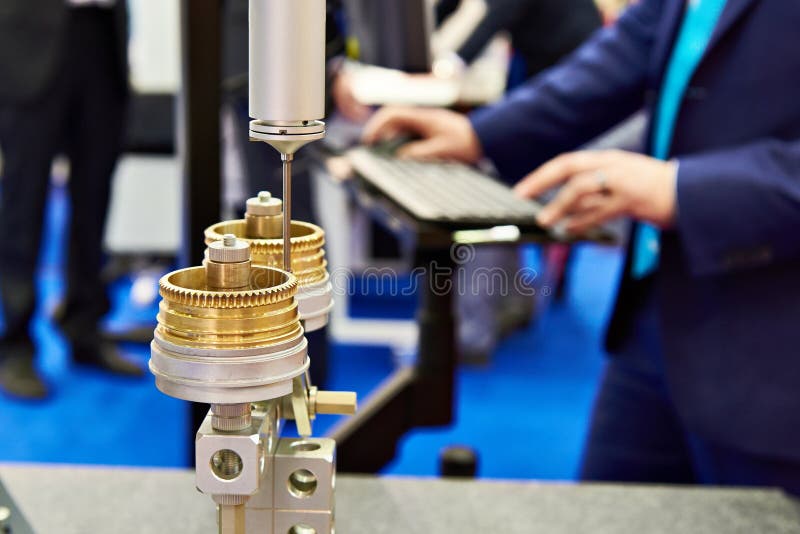 Controlling Process of Measuring Product Stock Image - Image of closeup ...