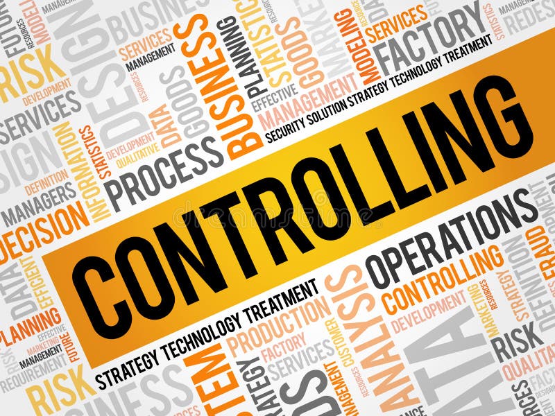 Controlling Word Cloud Collage Stock Illustration - Illustration of ...