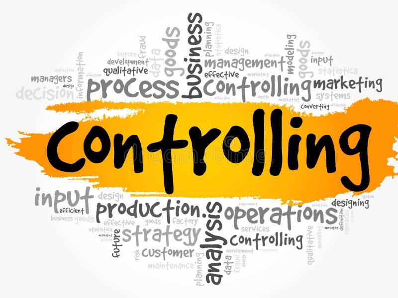 Controlling Word Cloud stock illustration. Illustration of evasive ...