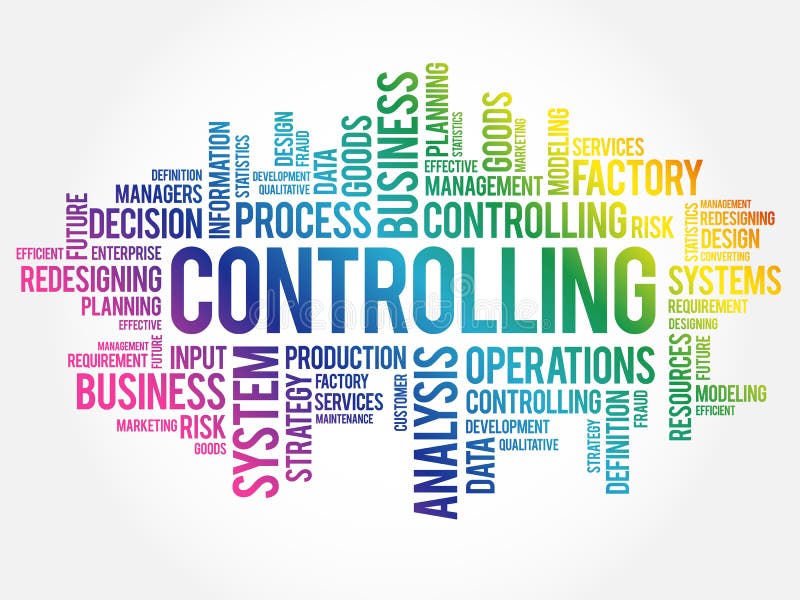 Controlling Word Cloud Collage Stock Illustration - Illustration of ...