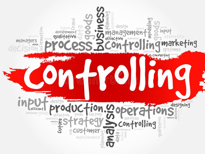 Controlling Word Cloud Collage Stock Illustration - Illustration of ...