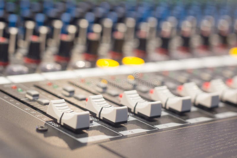 The Controls of an Audio Mixing Stock Photo - Image of controls ...