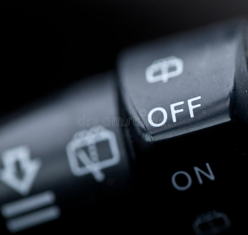 Controls in the Car Vehicle Auto Buttons Macro Technology Stock Photo ...