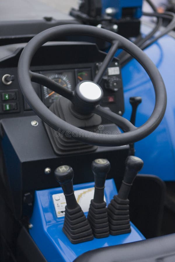 Controls of Heavy Machinery Stock Image - Image of steer, lever: 7038301