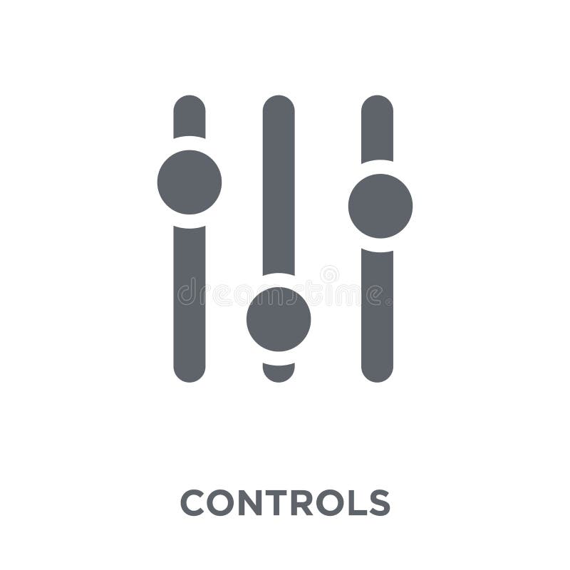 Controls Icon Vector Sign and Symbol Isolated on White Background ...