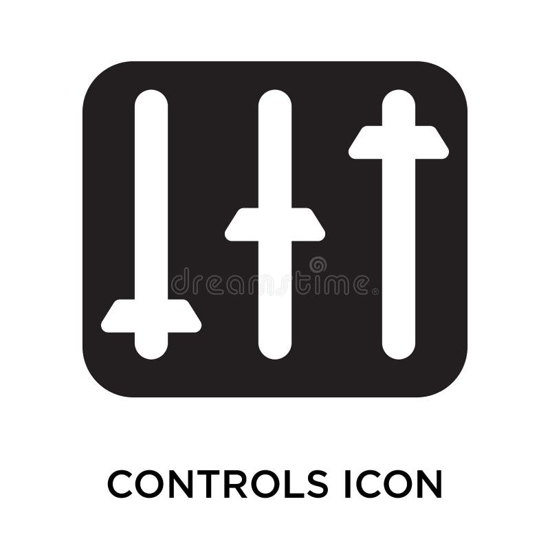 Controls Icon Vector Sign and Symbol Isolated on White Background ...