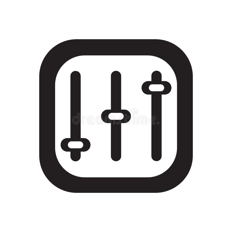 Controls Icon Vector Sign and Symbol Isolated on White Background ...