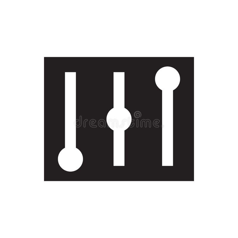 Controls Icon Vector Sign and Symbol Isolated on White Background ...