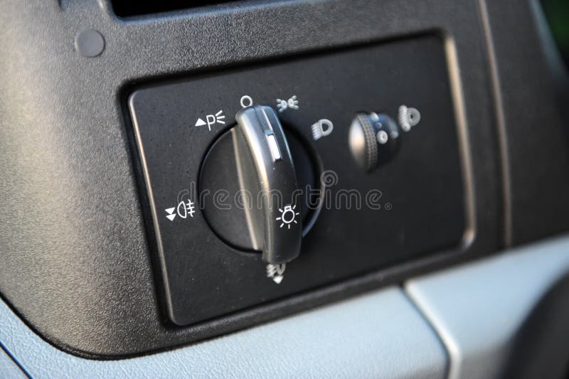 Controls Near the Steering Wheel in a Modern Car Stock Image - Image of ...