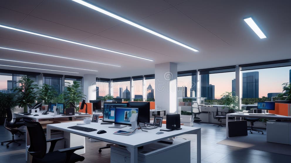 Controls office overhead stock illustration. Illustration of technology ...