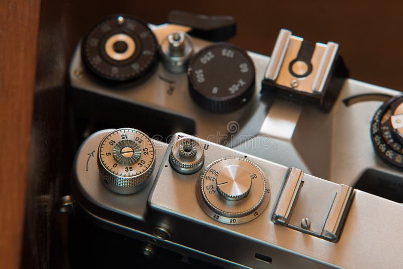 Controls of Old Cameras stock image. Image of dial, obsolete - 62652985