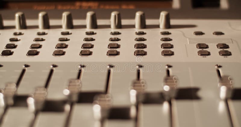 Controls of Soundboard in Studio Stock Footage - Video of digital ...