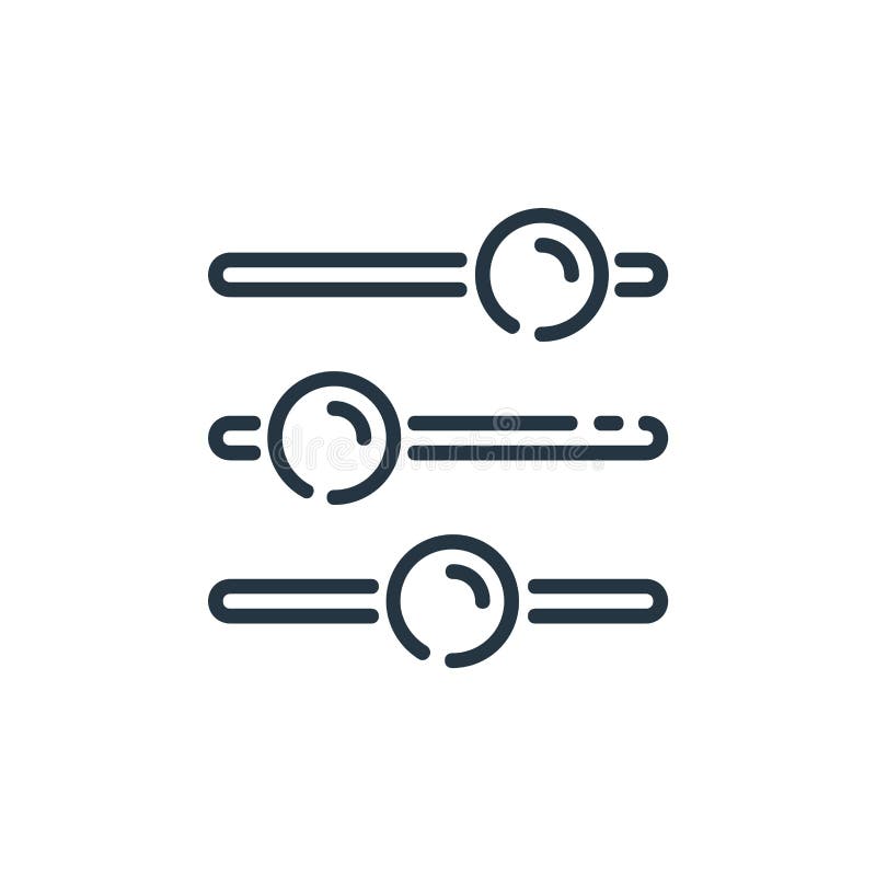 Outline Controls Vector Icon. Isolated Black Simple Line Element ...