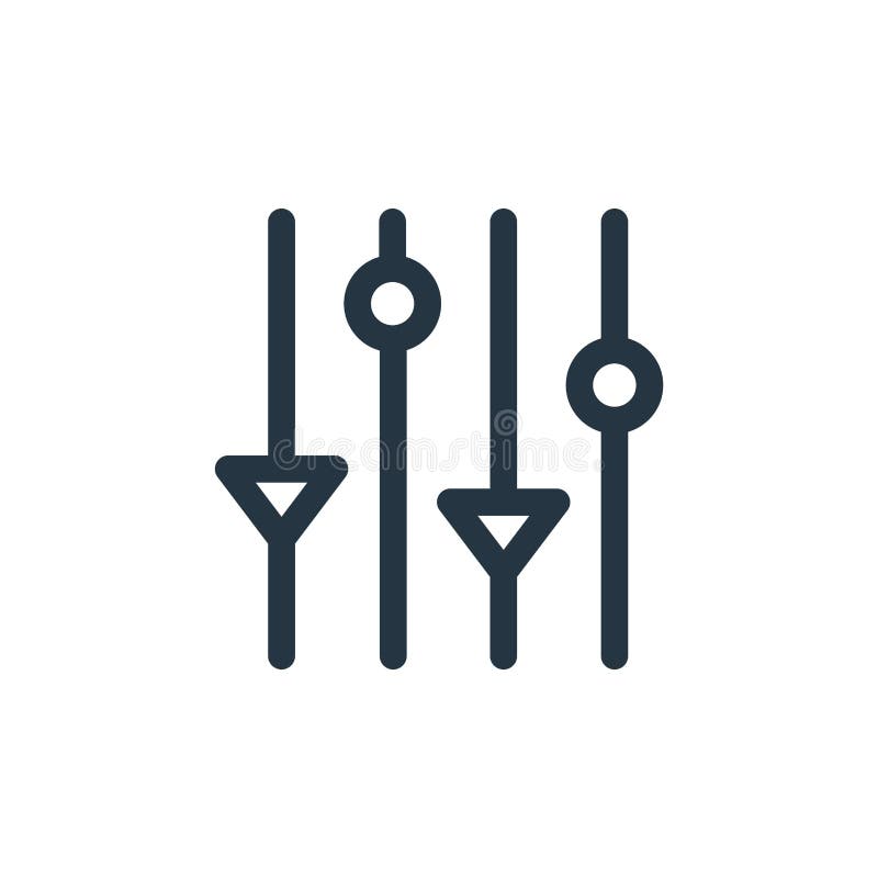 Outline Controls Vector Icon. Isolated Black Simple Line Element ...