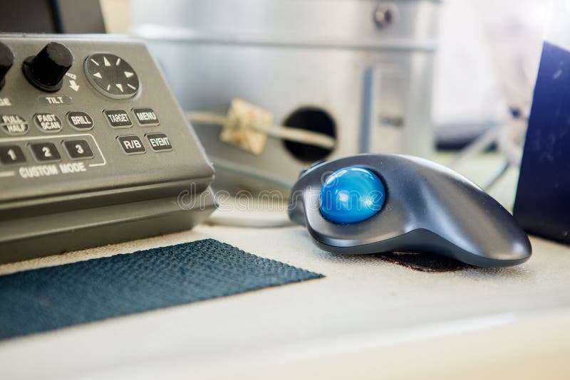 Controlsof a fishing boat stock image. Image of motorboat - 93808053