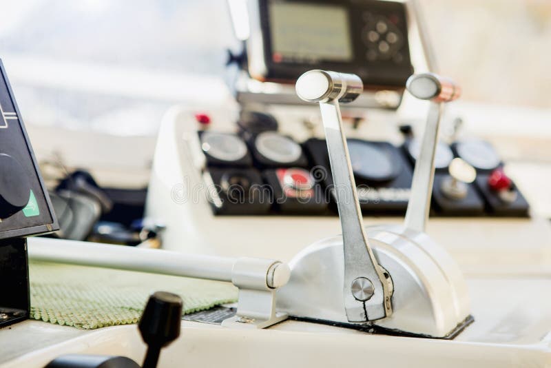 Controlsof a fishing boat stock image. Image of cabin - 93808059