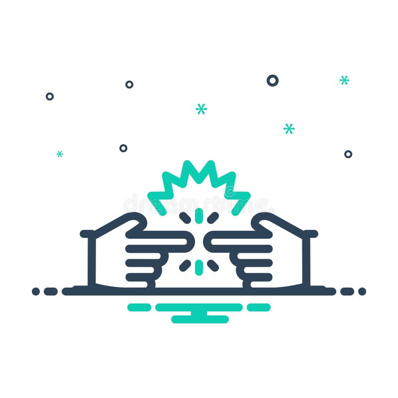 Mix Icon for Controversy, Dispute and Contention Stock Illustration ...