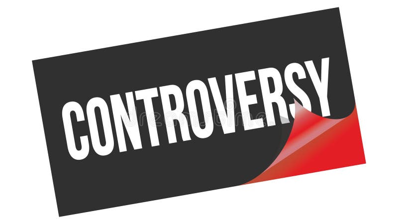 CONTROVERSY Text on Black Red Sticker Stamp Stock Illustration ...