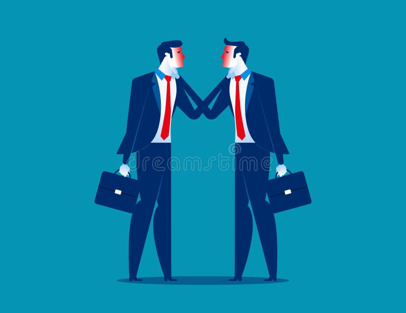 Controvert. Two Business Person at Odds Stock Vector - Illustration of ...