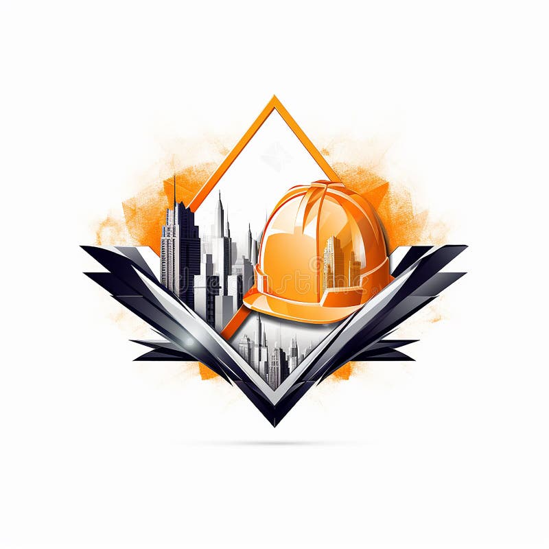 Contruction and Building Style Logo on White Background. Created Using ...