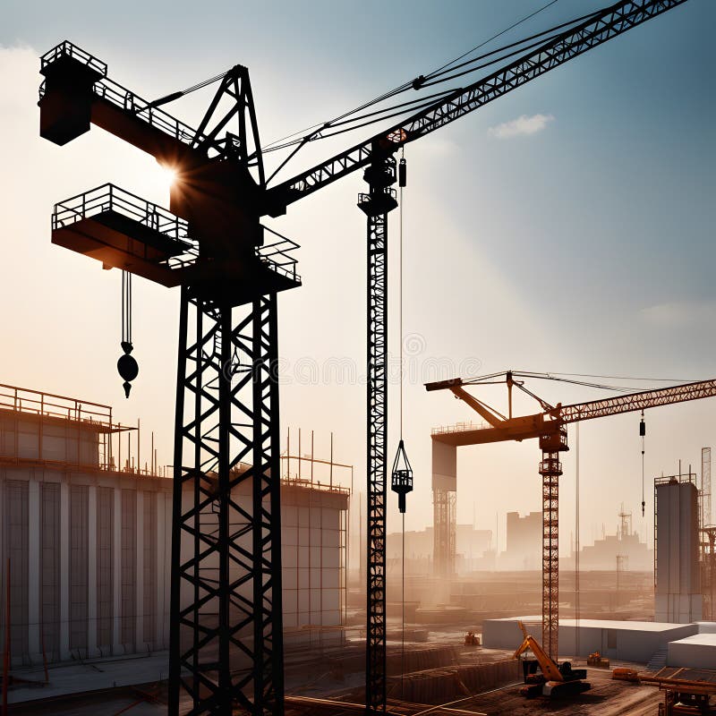 Contruction Side, AI-Generatet Stock Illustration - Illustration of ...