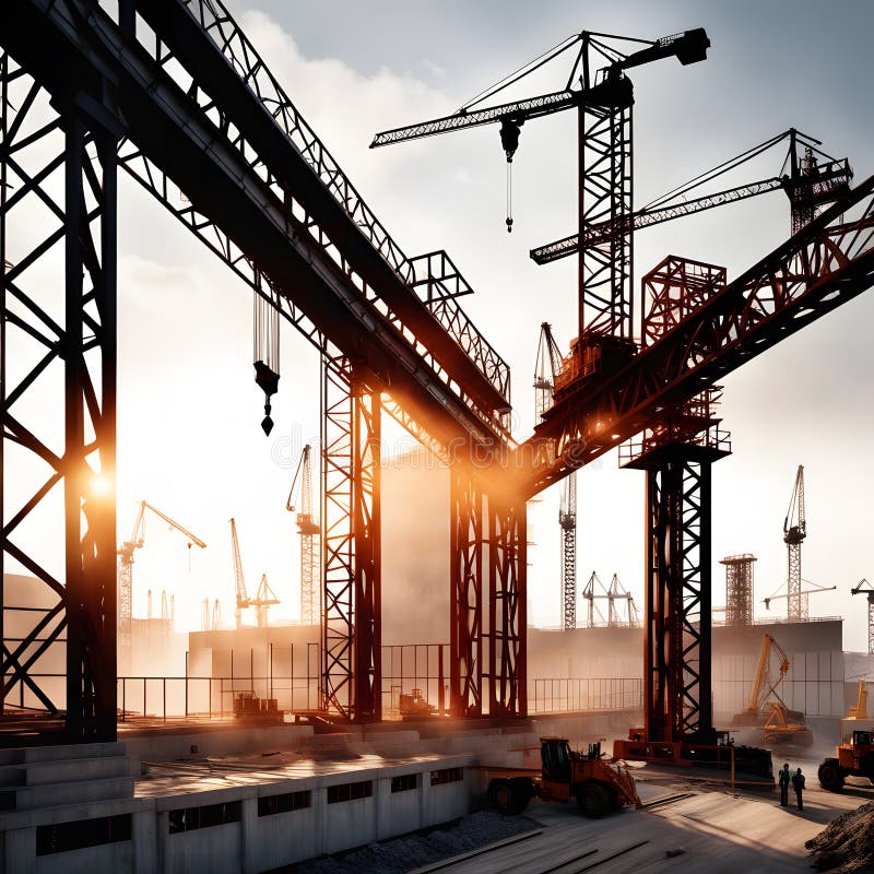 Contruction Side, AI-Generatet Stock Illustration - Illustration of ...