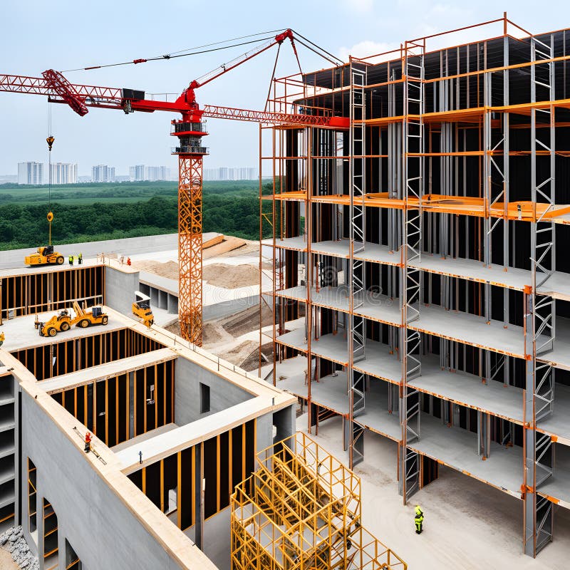 Contruction Side, AI-Generatet Stock Illustration - Illustration of ...