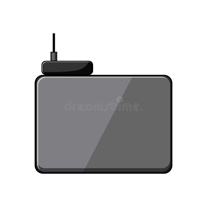 Convenience Charging Mouse Pad Wireless Cartoon Vector Illustration ...