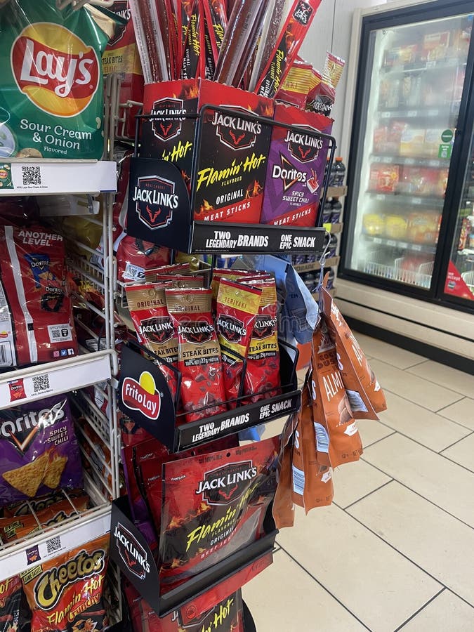 7 11 Convenience Store Beef Jerky Display and Snacks Editorial Stock ...