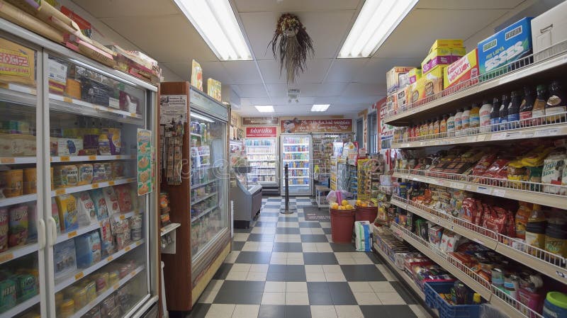 Convenience Store with Essential Items Stock Photo - Image of seven ...