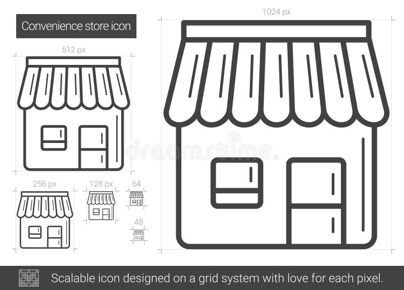 Grocery Store Line Drawing Stock Illustrations – 606 Grocery Store Line ...